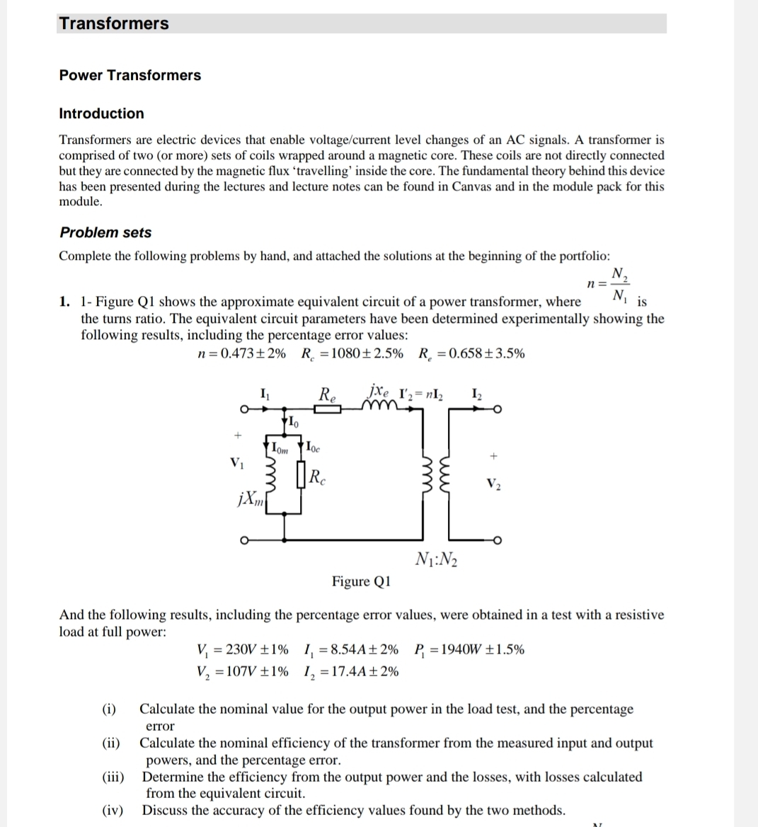 Solved TransformersPower | Chegg.com