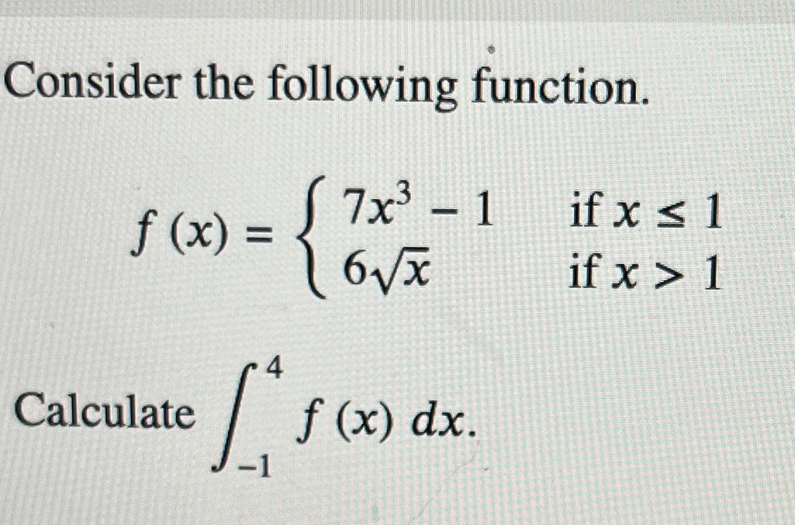 Solved Consider The Following