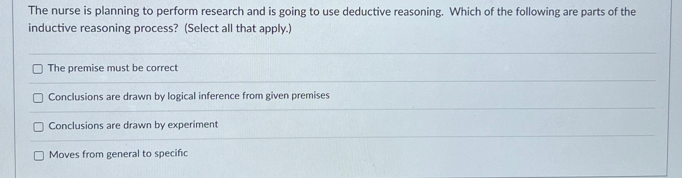 Solved The nurse is planning to perform research and is | Chegg.com