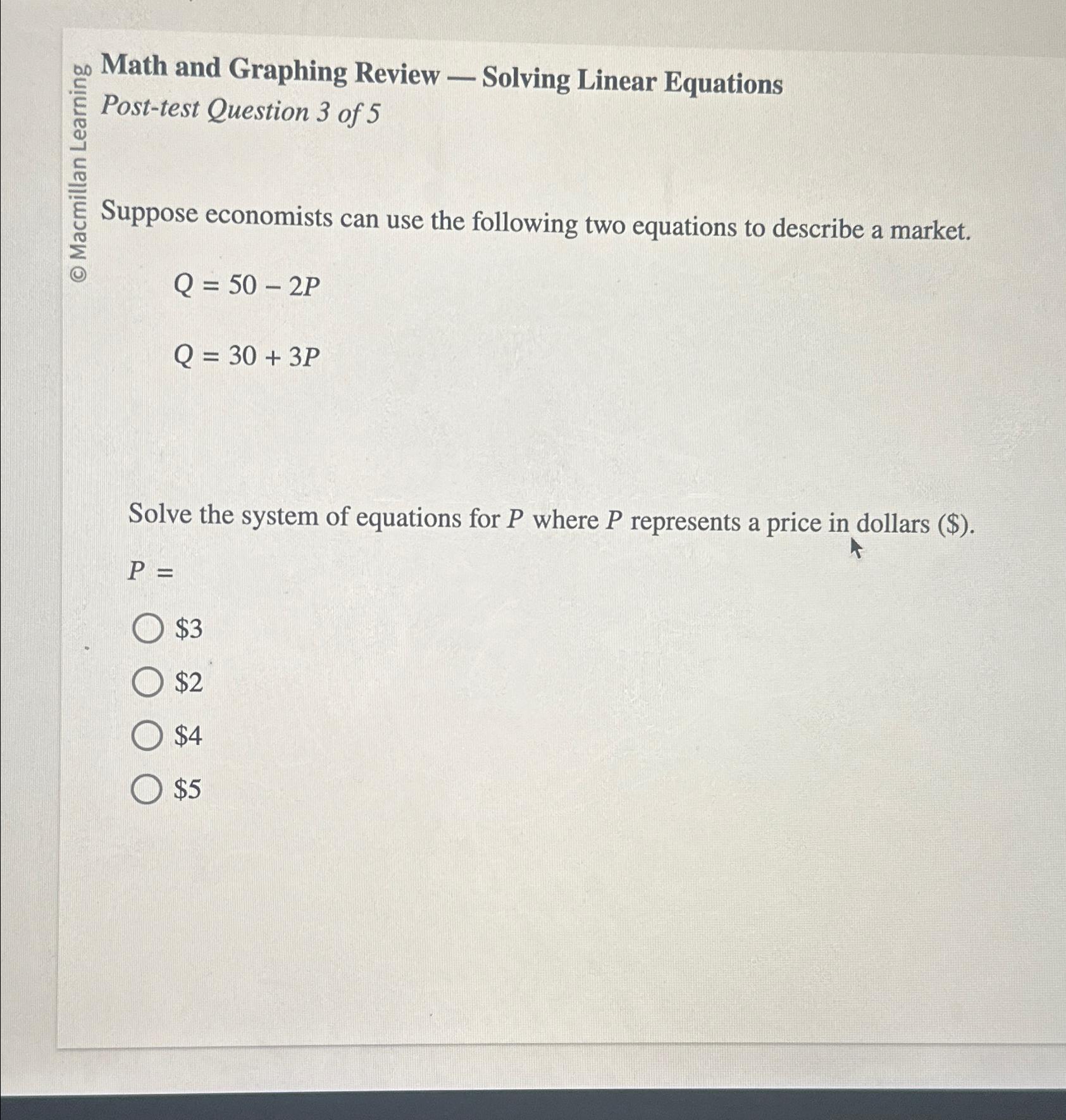 Solved Math and Graphing Review - ﻿Solving Linear | Chegg.com