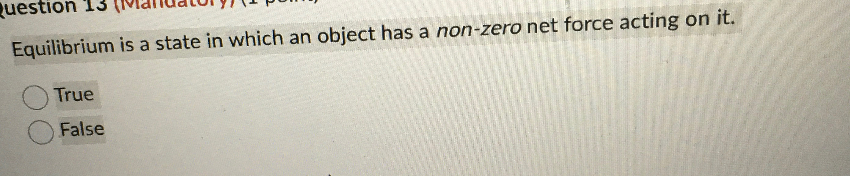 Solved Equilibrium is a state in which an object has a | Chegg.com