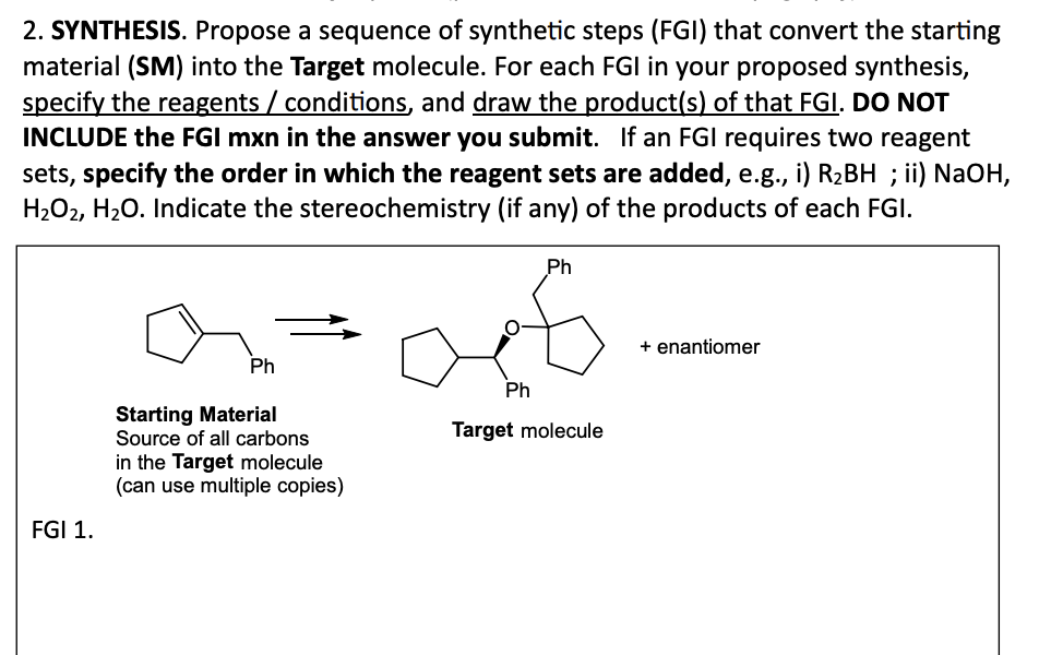 SYNTHESIS. Propose a sequence of synthetic steps | Chegg.com