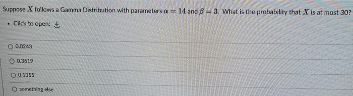 Solved Suppose X follows a Gamma Distribution with | Chegg.com