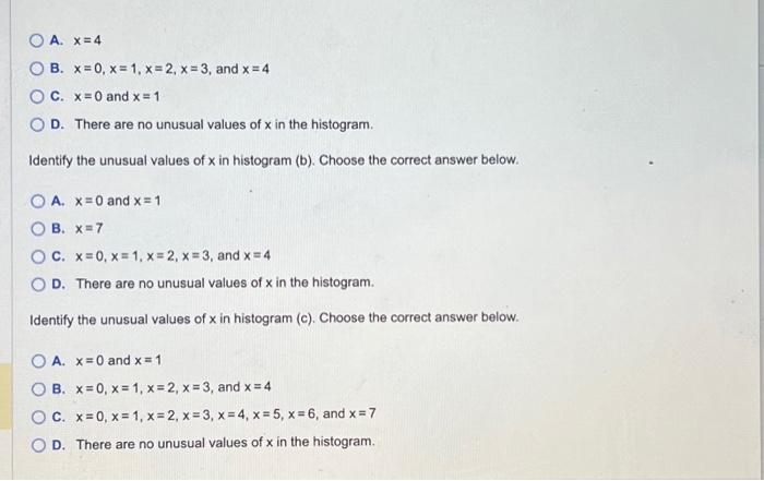 Solved The histograms each represent part of a binomial | Chegg.com