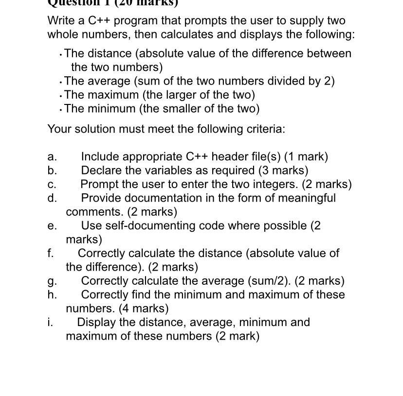 Solved Write a C++ program that prompts the user to supply | Chegg.com