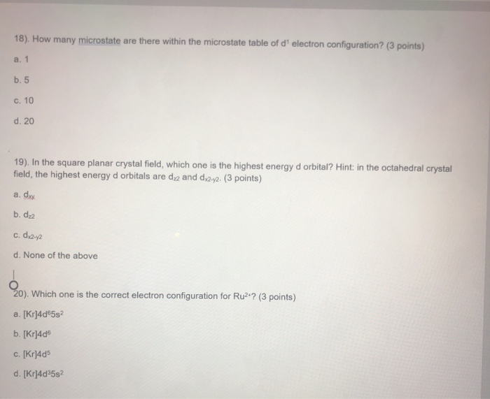 Solved 18). How many microstate are there within the | Chegg.com