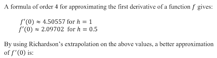 Solved A formula of order 4 for approximating the first | Chegg.com