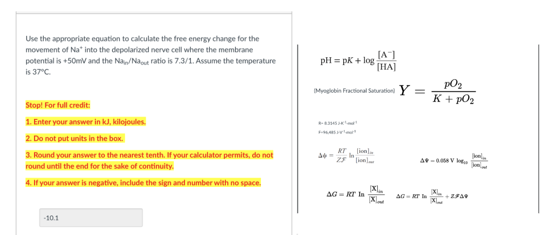 Solved using the equation \Delta G=RT\times | Chegg.com