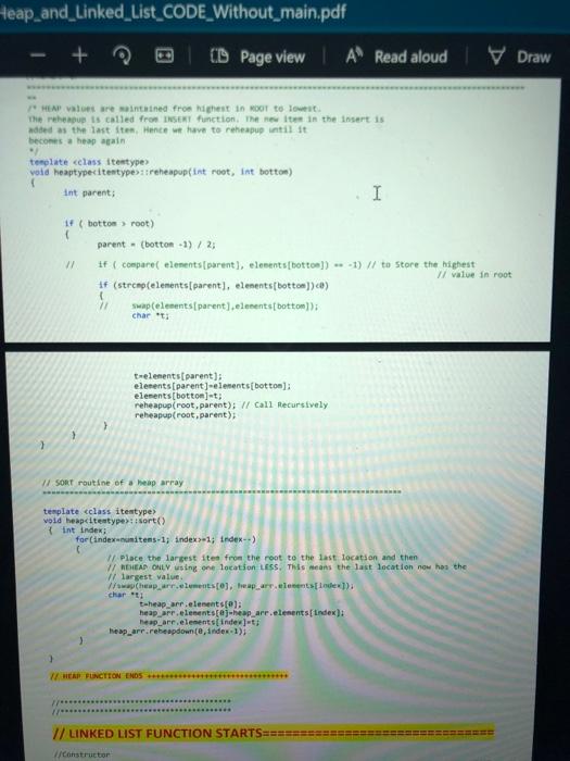 Solved c++ please The steps in the main needs to be | Chegg.com