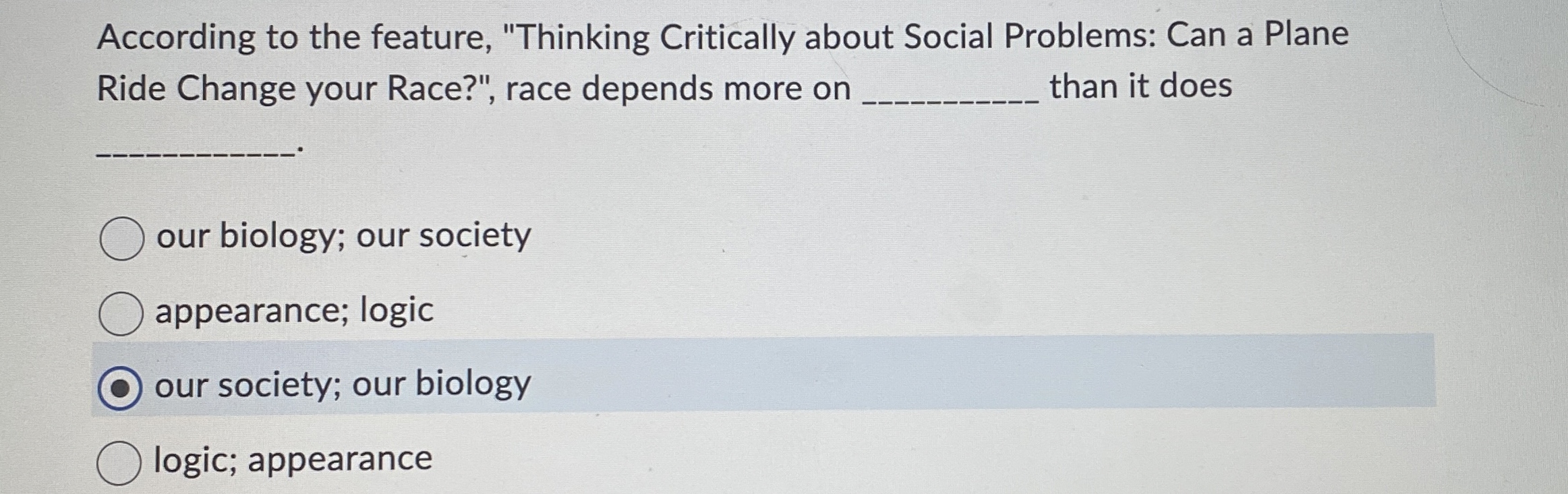 Solved According to the feature, "Thinking Critically about | Chegg.com