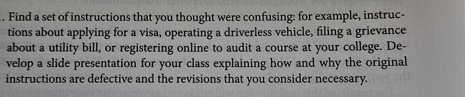 a set of instructions that were confusing. Develop a | Chegg.com