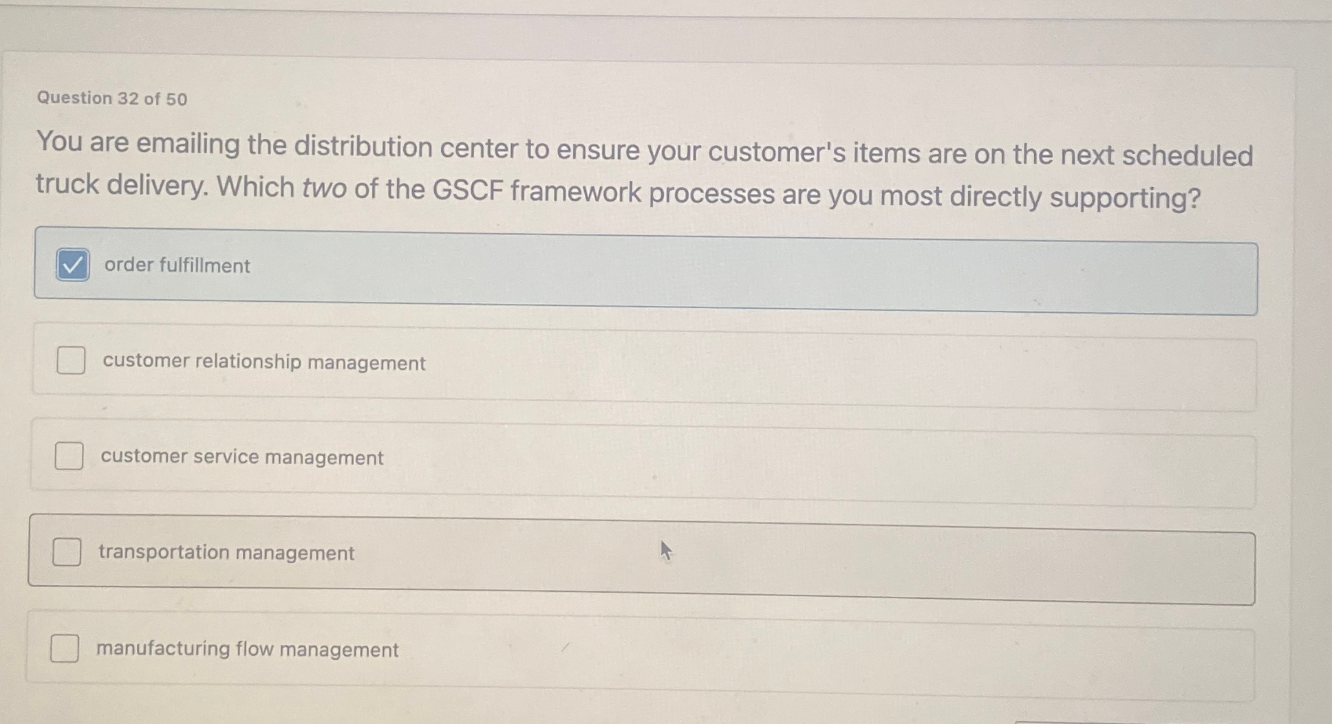 Solved Question 32 ﻿of 50You are emailing the distribution | Chegg.com