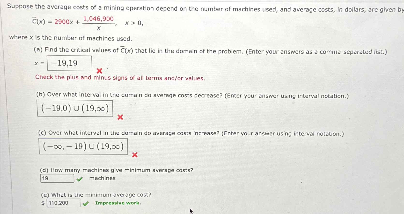 Solved Suppose the average costs of a mining operation | Chegg.com