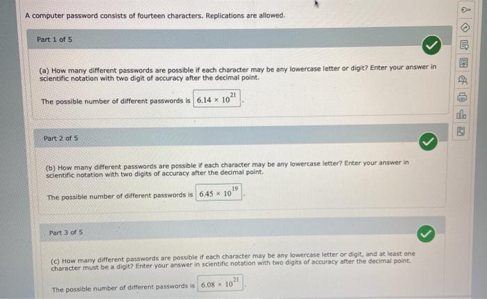 Solved A computer password consists of fourteen characters. | Chegg.com