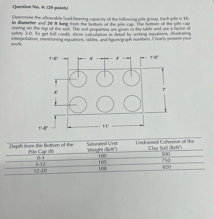 Question No. 4: (20 points) Determine the allowable | Chegg.com