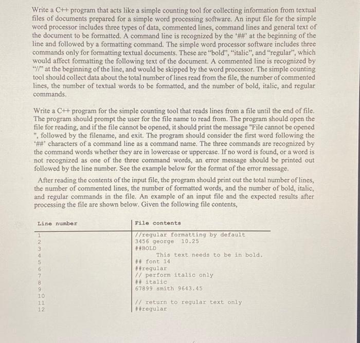 Solved Write a C++ program that acts like a simple counting | Chegg.com