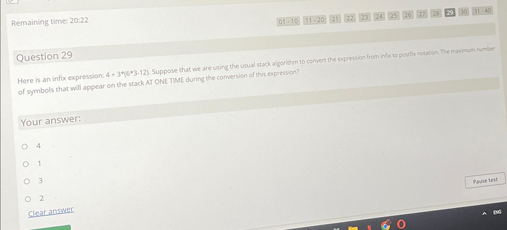 Solved Remaining time: | Chegg.com