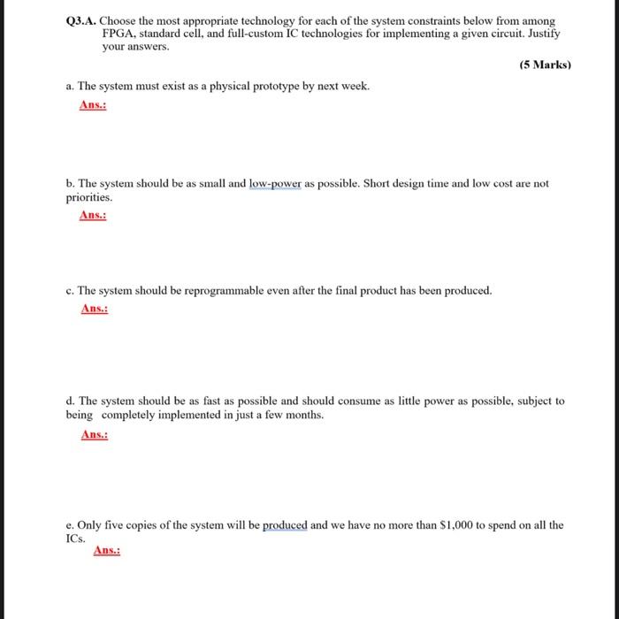 Solved Q2.B. For the following implementations, explain | Chegg.com
