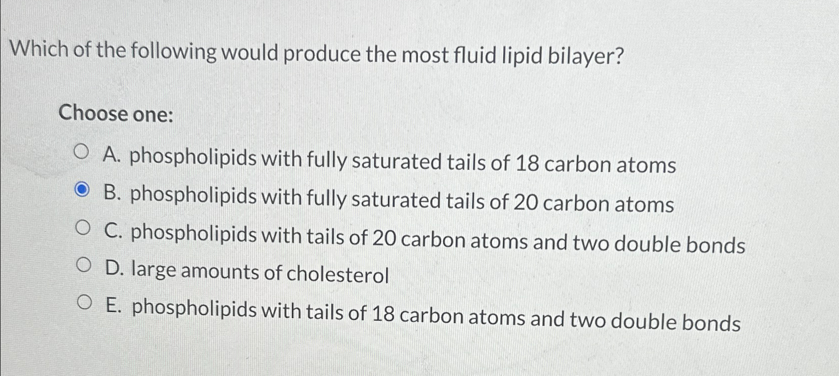 Solved Which of the following would produce the most fluid | Chegg.com