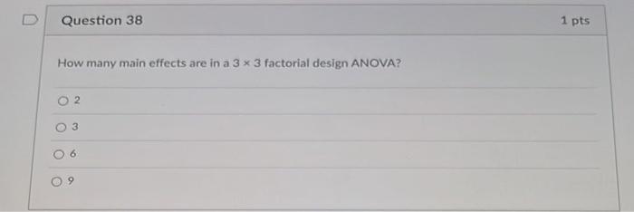 Solved How many main effects are in a 3×3 factorial design | Chegg.com