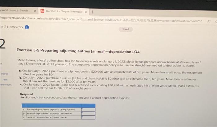 Solved Exercise 3-5 Preparing adjusting entries | Chegg.com