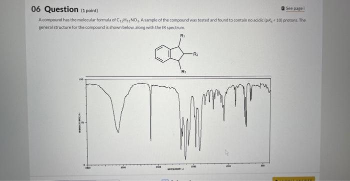 Solved A compound has the molecular formula of C12H11NO3. A | Chegg.com