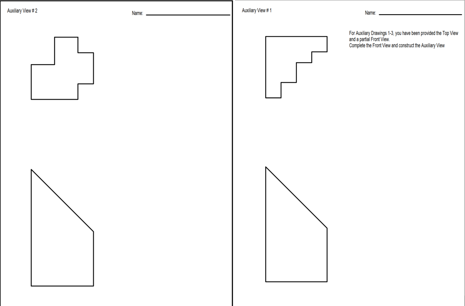 Solved For Auxiliary Drawings , ﻿you have been provided the | Chegg.com