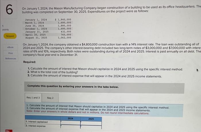 On January 1, 2024, the Mason Manufacturing Company | Chegg.com
