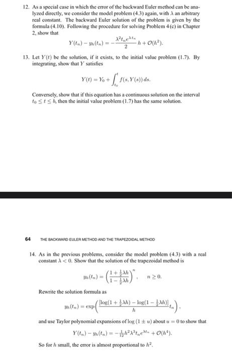 As in the previous problems, consider the model | Chegg.com