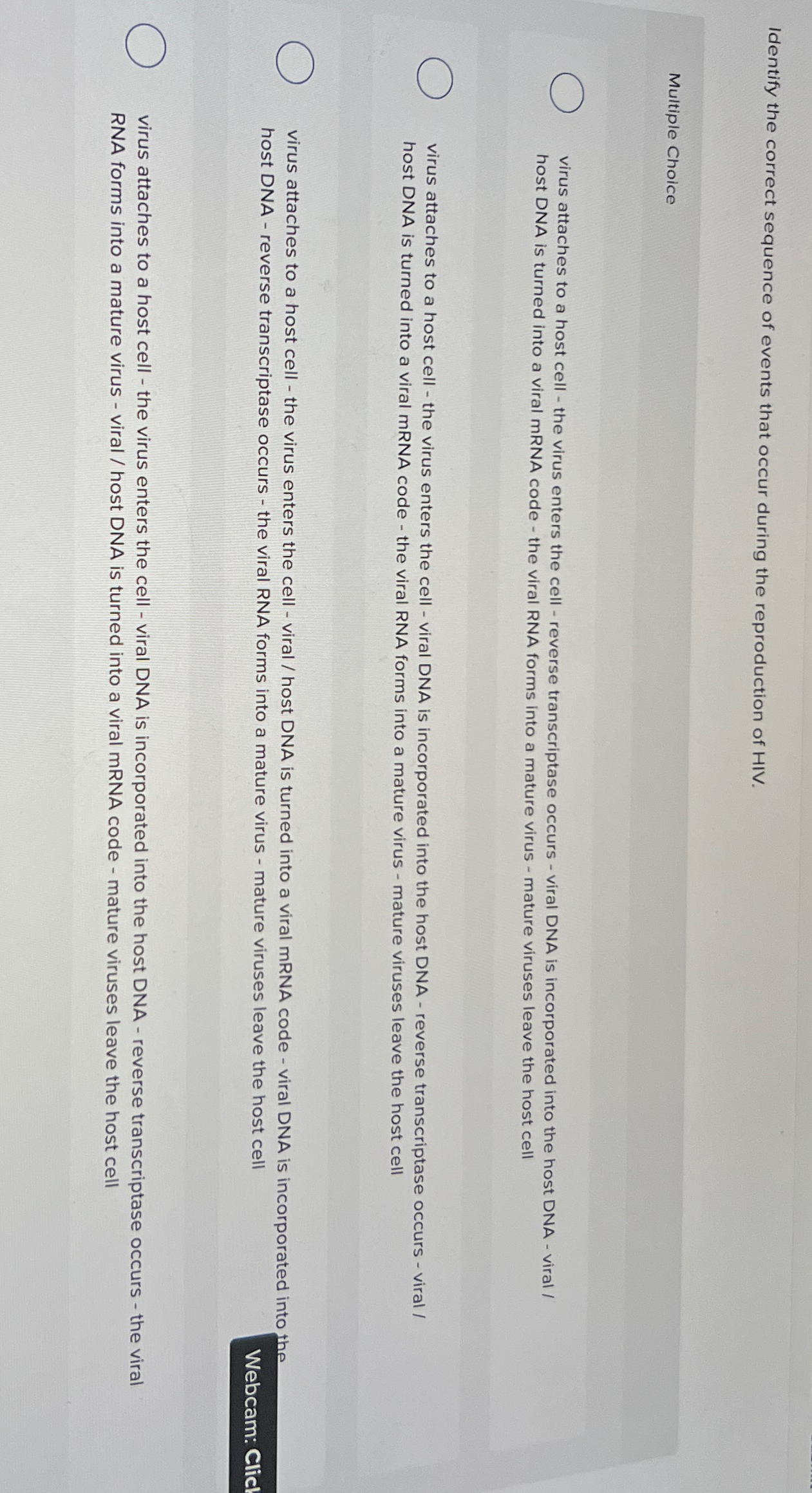 Solved Identify the correct sequence of events that occur | Chegg.com