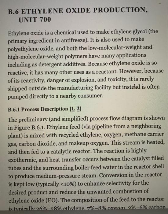 Solved 26. Ethylene oxide plant described in Appendix B, | Chegg.com