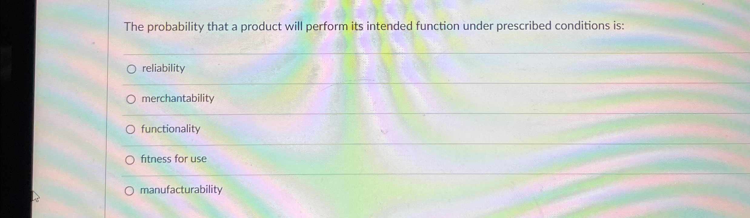 Solved The probability that a product will perform its | Chegg.com