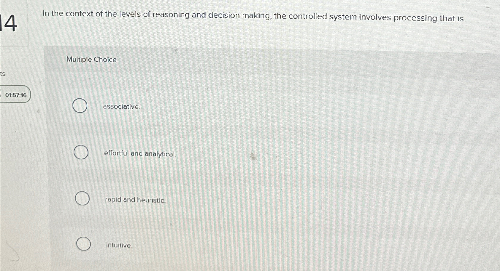 Solved 4In the context of the levels of reasoning and | Chegg.com