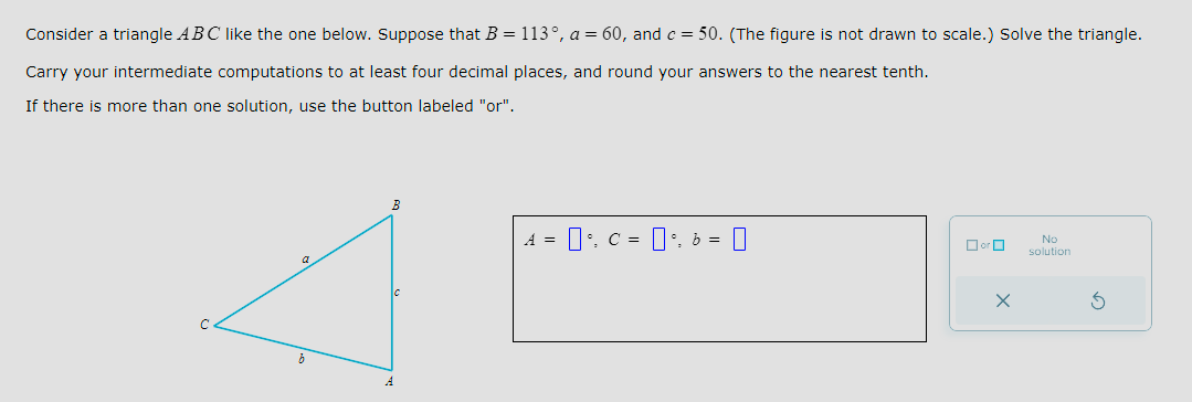 Solved Consider a triangle ABC like the one below. Suppose | Chegg.com