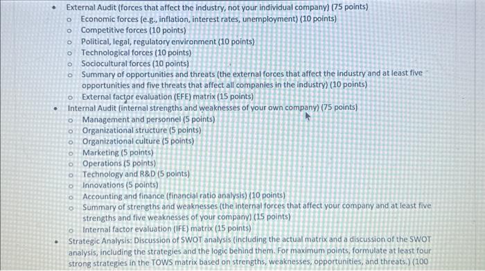 Solved what are the internal audits and external audits for | Chegg.com