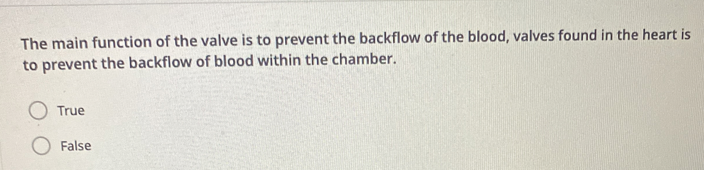 Solved The main function of the valve is to prevent the | Chegg.com