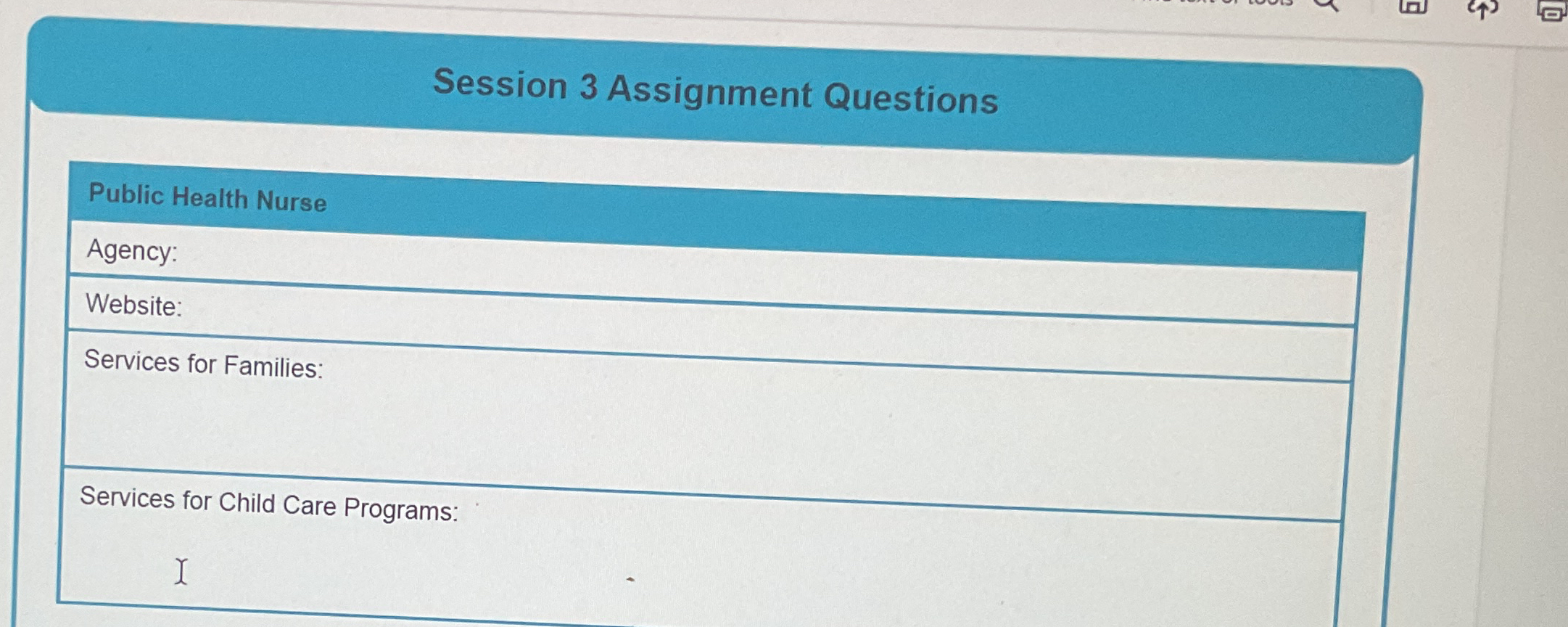 Solved Session 3 ﻿Assignment QuestionsPublic Health | Chegg.com