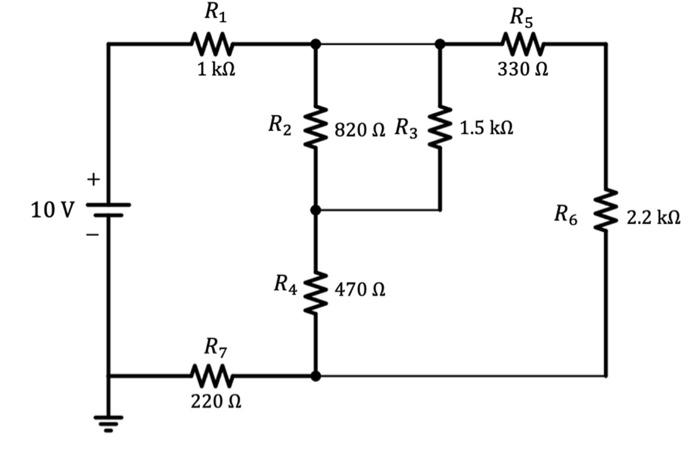 Solved Find the voltage and current at each resistor. Ohms | Chegg.com