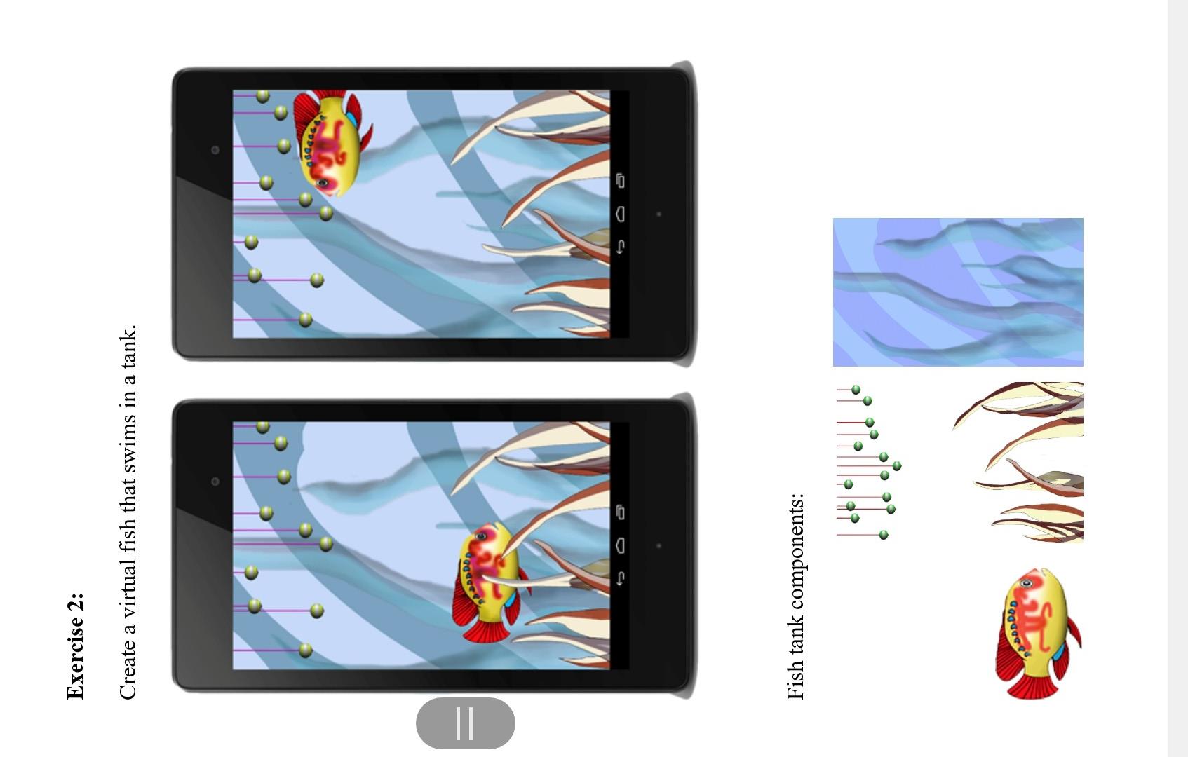Exercise 2: Create a virtual fish that swims in a | Chegg.com