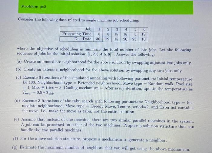 Solved Consider the following data related to single machine | Chegg.com