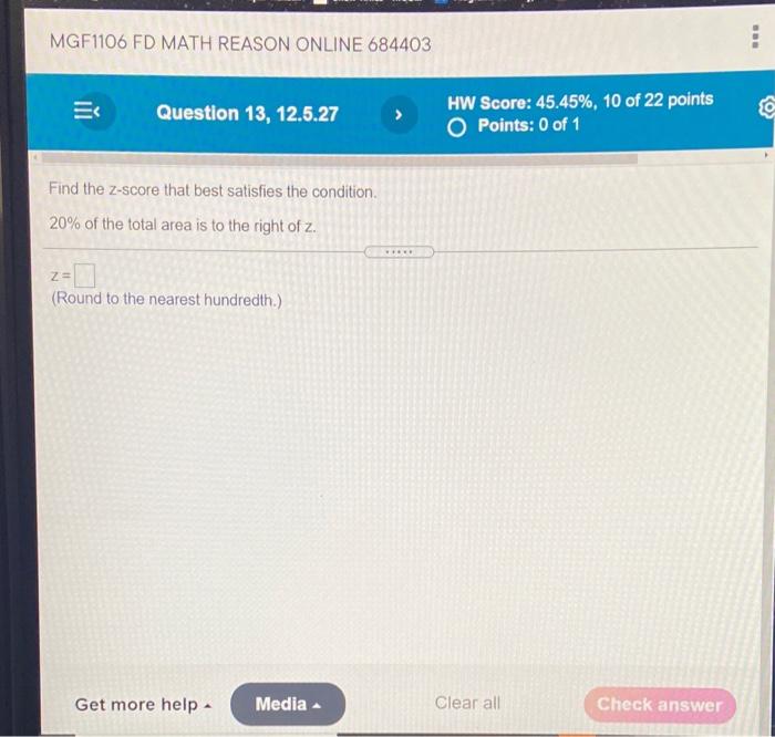 Solved MGF1106 FD MATH REASON ONLINE 684403 E Question 13, | Chegg.com