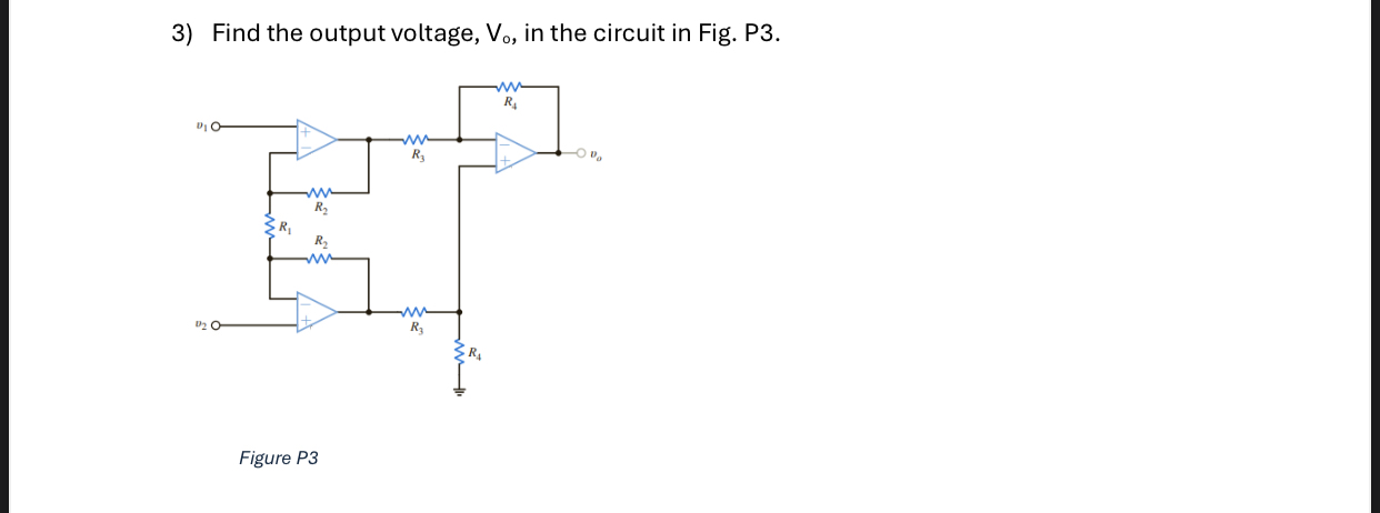 Solved Find the output voltage, V0, ﻿in the circuit in Fig. | Chegg.com