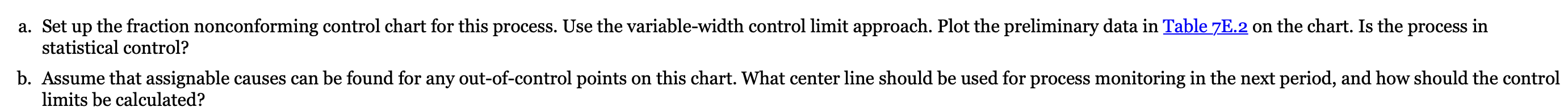 a. ﻿Set up the fraction nonconforming control chart | Chegg.com