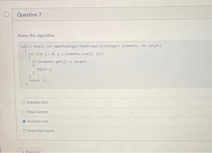 Solved Name this algorithm: public static int | Chegg.com