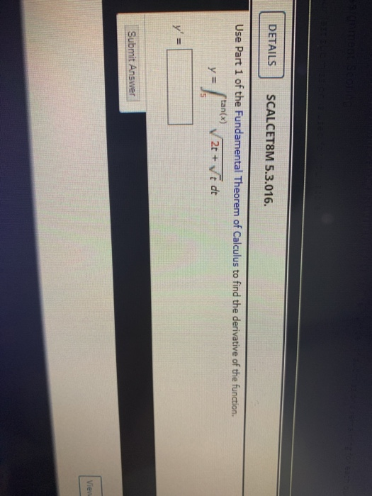 Solved DETAILS SCALCET8M 5.3.016. Use Part 1 of the | Chegg.com