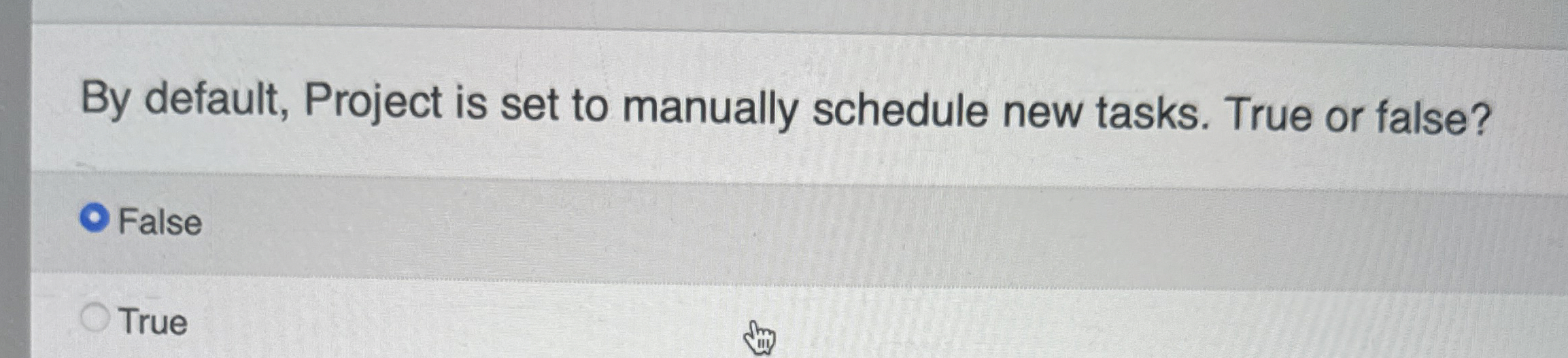 Solved By default, Project is set to manually schedule new | Chegg.com