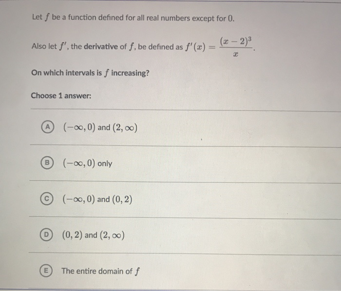 Solved Let f be a function defined for all real numbers | Chegg.com