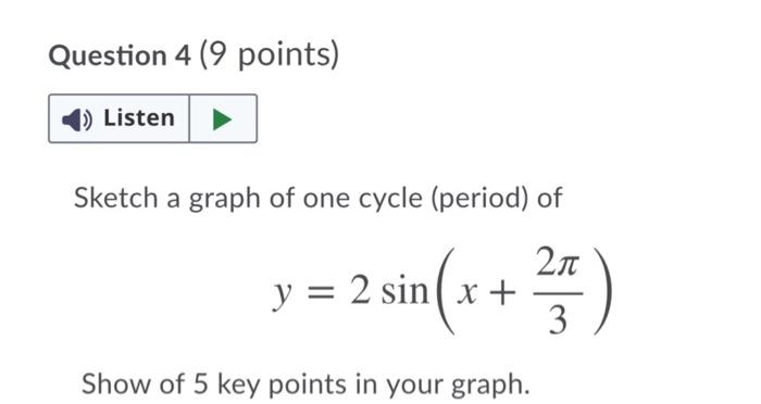 Solved 4 . one circle period !! please help !! & the 5 key | Chegg.com