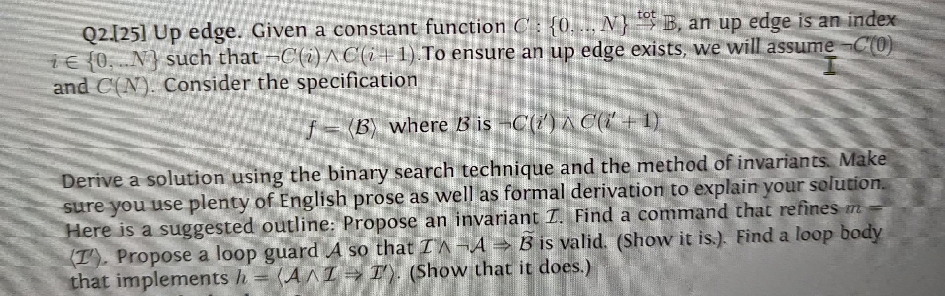Solved Q2.[25] Up edge. Given a constant function C:{0,…,N}→ | Chegg.com