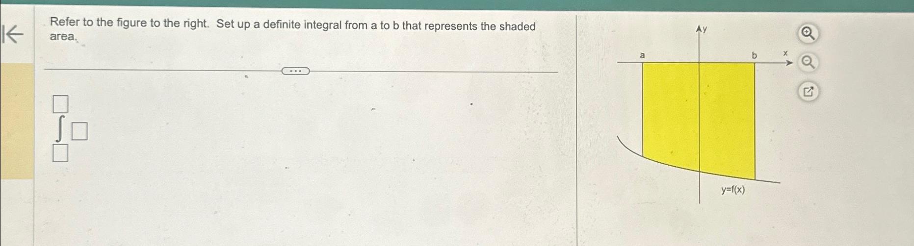 Solved Refer to the figure to the right. Set up a definite | Chegg.com